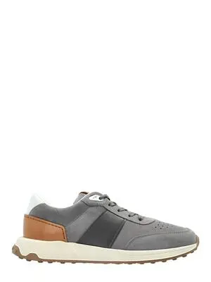 TOD’S Suede Sneakers With Logo - Grey