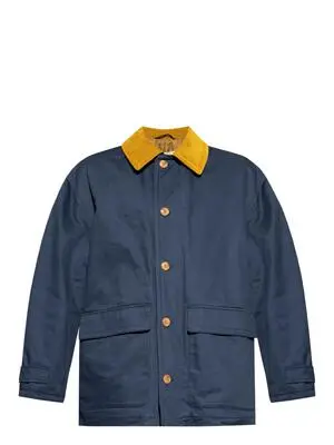 Marni Collared Cotton Jacket - Navy Blue