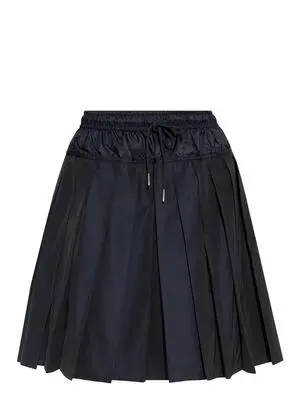 Moncler Pleated Knee-Length Skirt Navy Blue