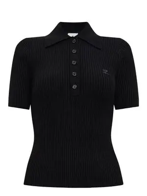 COURREGES Logo Top - Black