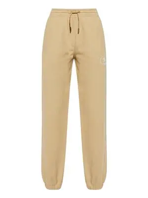 Burberry Embroidered Logo Sweatpants - Beige
