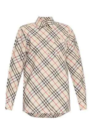 BURBERRY Checked Cotton Shirt