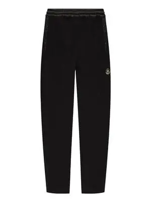 Moncler Sweatpants With Logo Patch - Black