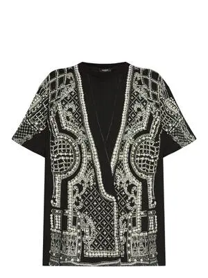 BALMAIN Oversize T-Shirt With Geometric Print