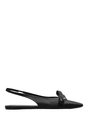Balenciaga Bow-adorned Slingback Shoes - Black