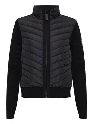 Canada Goose Cardigan With Quilted Frontal Panel - Black
