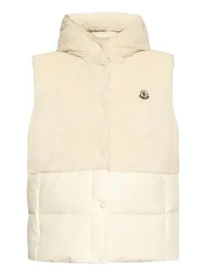 Moncler Hooded Floy Vest - Cream