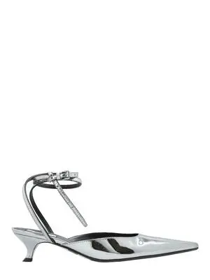 Moschino Heeled Shoes With Pointed Toe And Kitten Heel - Black