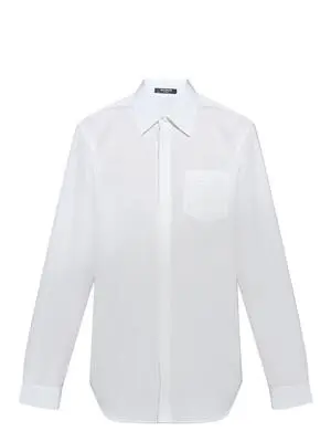Balmain Cotton Shirt With Pocket - White