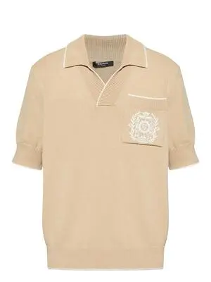 Balmain Polo With Pocket - Beige