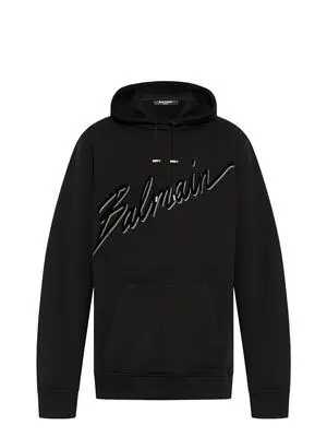 Balmain Sweatshirt With Printed Logo - Black