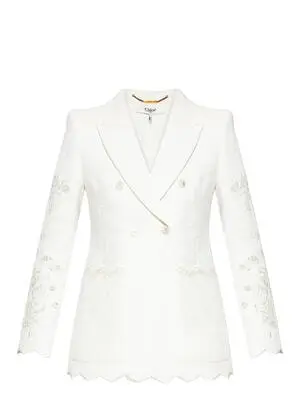 CHLOÉ Double-Breasted Blazer With Wavy Edges