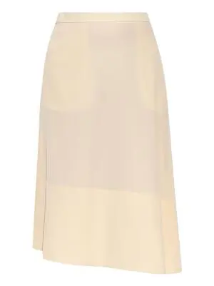 JIL SANDER Wool A-line Skirt - Yellow