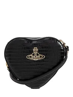 VIVIENNE WESTWOOD Heart Mini Shoulder Bag - Black