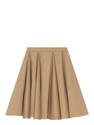 Marni Pleated Cotton Skirt - Beige