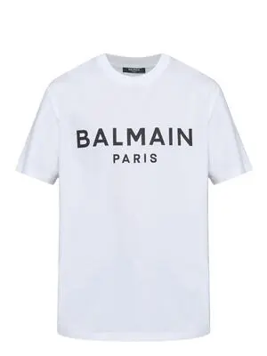 Balmain T-shirt With Printed Logo - White