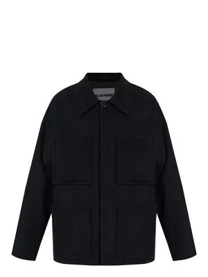 JIL SANDER Wool Coat - Black