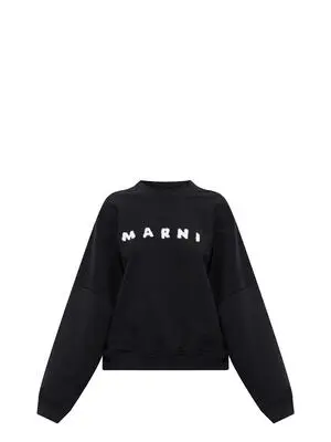 Marni Logo Oversized Sweatshirt - Black