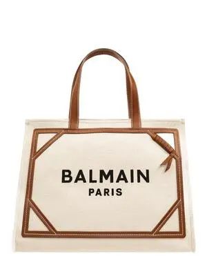 Balmain Logo Shopper Bag - Cream