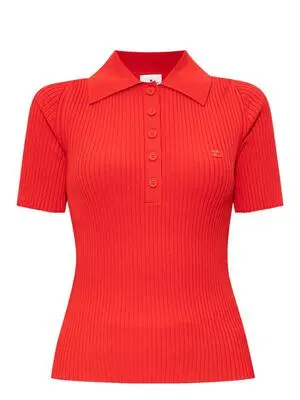 COURREGES Top With Logo - Red