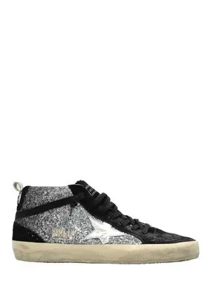 GOLDEN GOOSE Mid Star Classic Sneakers - Silver
