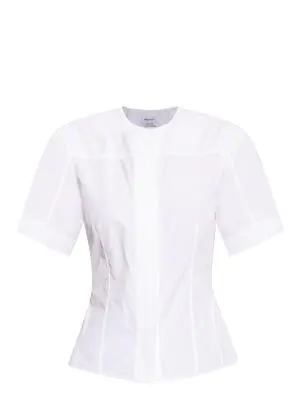 Alexander McQueen Cotton Short-sleeve Top - White