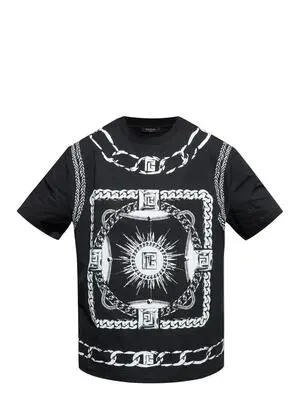 Balmain T-shirt With Print - Black