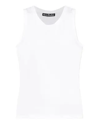 Acne Studios Logo Organic Cotton Top - White