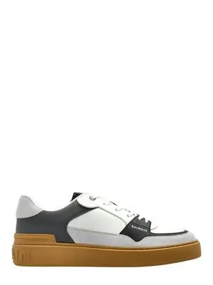 Balmain Low-Top Leather Sneakers White