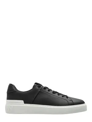 Balmain B-court Leather Sneakers - Black