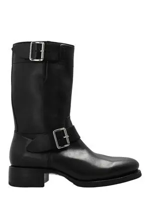 Dsquared2 Leather Ankle Boots - Black