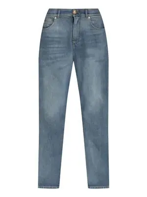 Balmain Tapered Leg Jeans - Blue