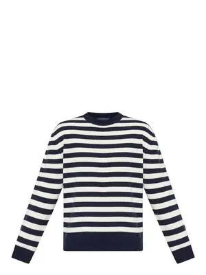 Paul & Shark Striped Wool Blend Sweater - Navy Blue