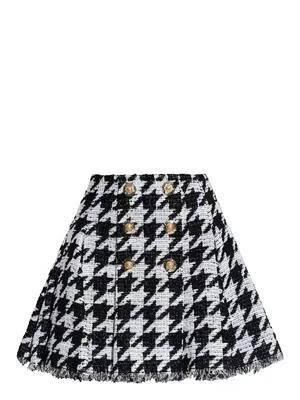 BALMAIN Balmain Houndstooth Tweed Mini Skirt