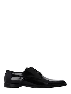 Dolce & Gabbana Patent Leather Derby Shoes - Black