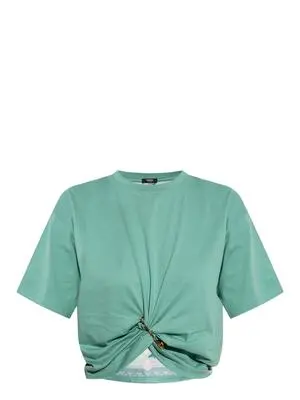 Versace Top With Decorative Safety Pin - Green
