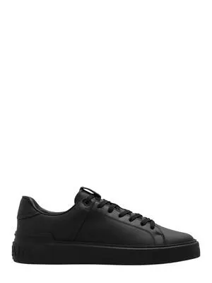 Balmain B-court Leather Sneakers - Black