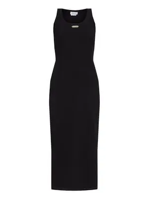Alexander McQueen Ribbed Bodycon Midi-length Dress - Black