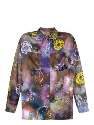 Kenzo Multicolored Galaxy Print Silk Shirt - Multicolour