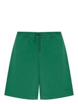 Alexander McQueen Embroidered Logo Shorts - Green