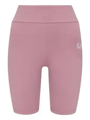 Emporio Armani Training Shorts With Printed Logo - Pink