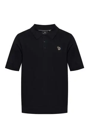 Paul Smith Polo With Logo Patch - Navy Blue
