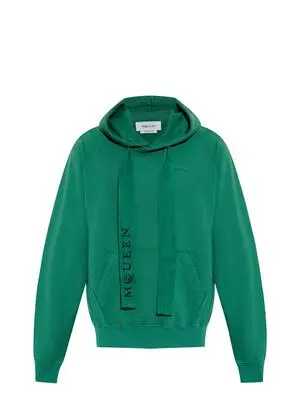 Alexander McQueen Embroidered Logo Hoodie - Green