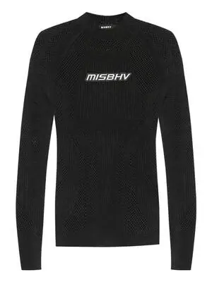 MISBHV Long-sleeve Top With Mesh Inserts - Black