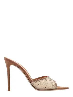 GIANVITO ROSSI Rania Heeled Mules Beige