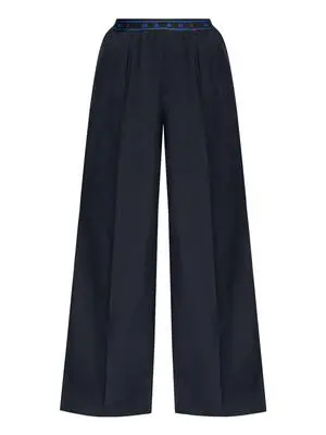 Marni Wool Wide-leg Trousers - Navy Blue