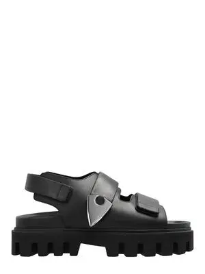 Alexander McQueen Leather Platform Sandals - Black