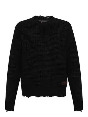 Dsquared2 Cable-knit Wool Sweater - Black