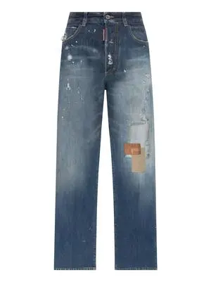 DSQUARED2 Dsquared2 Sand Diego Wide Leg Jeans