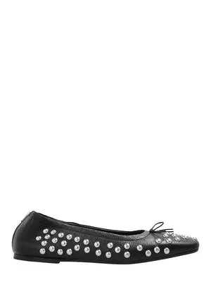 GOLDEN GOOSE Leather Ballet Flats - Black